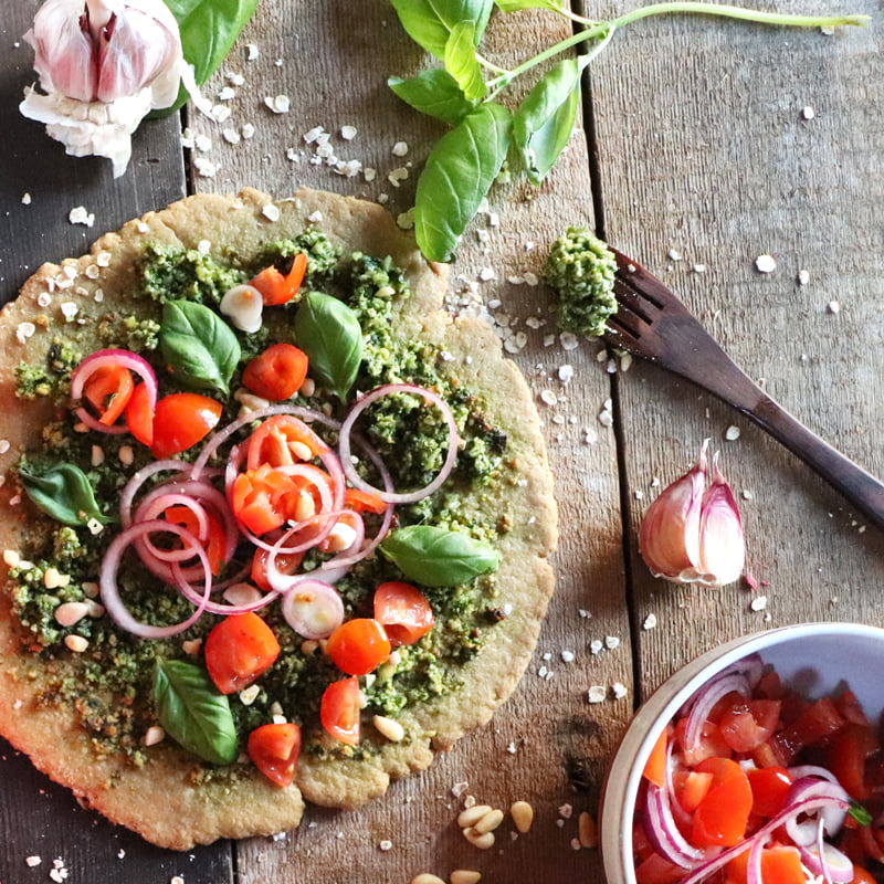 Oat and Basil Pizza Recipe from the Mornflake Mighty Oats