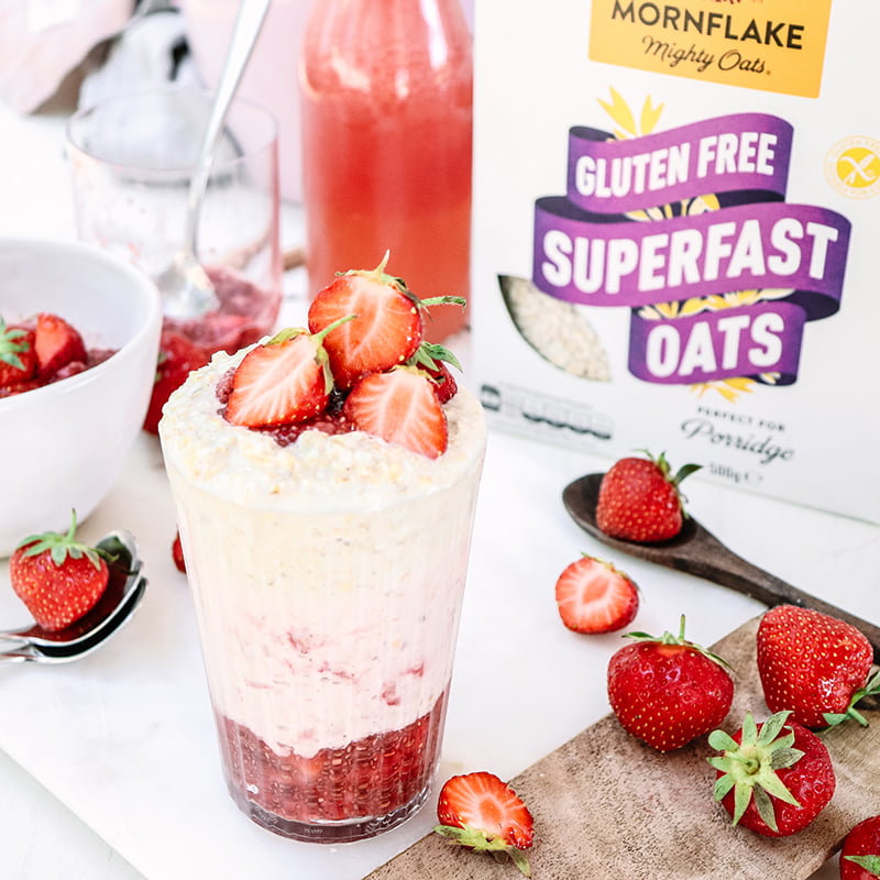 Strawberry and Vanilla Bircher Recipe from the Mornflake Mighty Oats