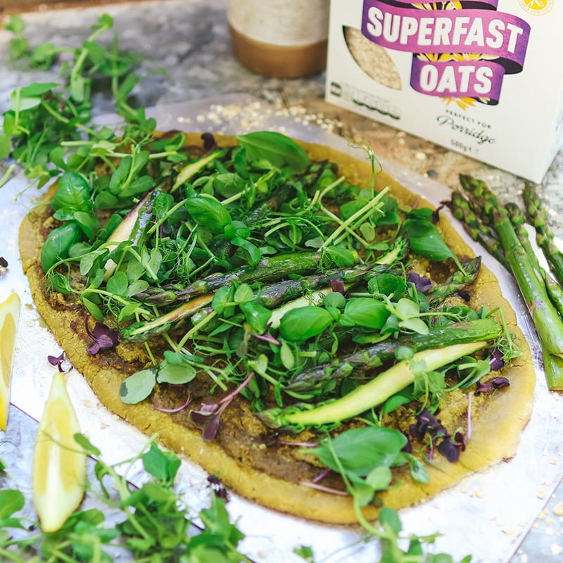 Oat Crust Pizza Recipe from the Mornflake Mighty Oats