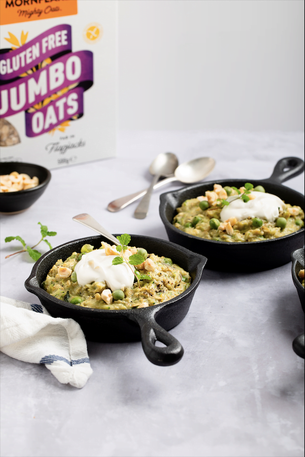 Spring Pea Courgette Mint Oatmeal – Mornflake